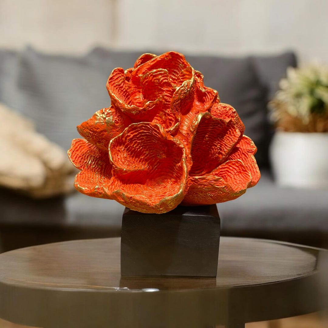 Coral Table Decor | Elegant Ocean-inspired Sculpture | Luxury Home ...