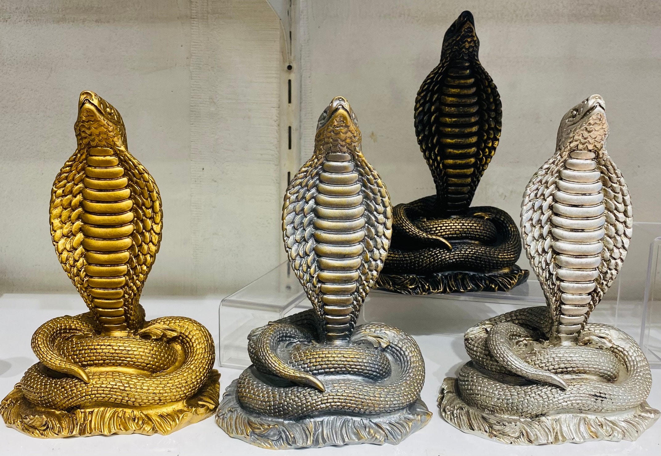 Antique Cobra Snake Sculpture, Statue Serpent Figurine for Home Decor ...