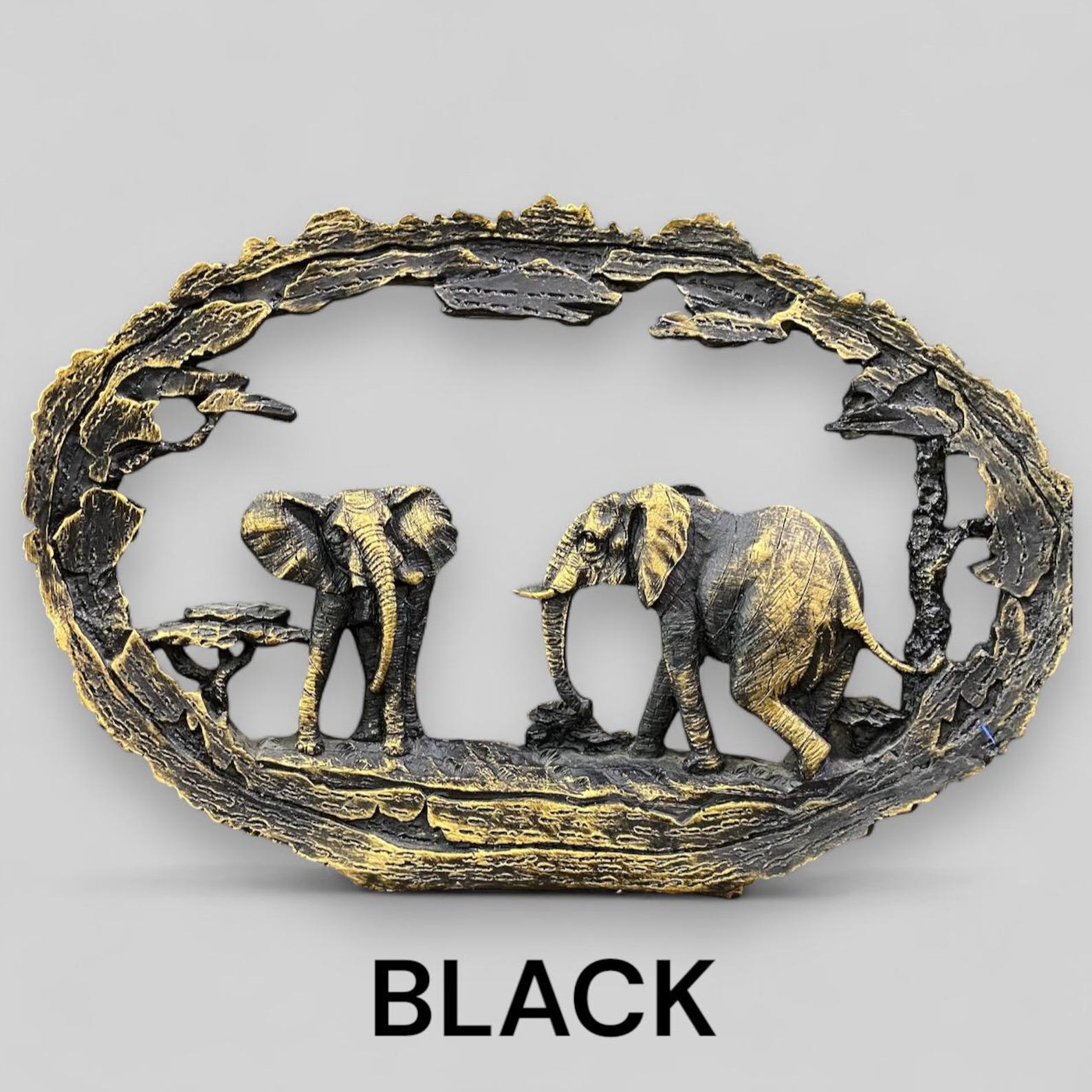 Unique African Elephant Family Statue | Decorative Elephant Figurine ...