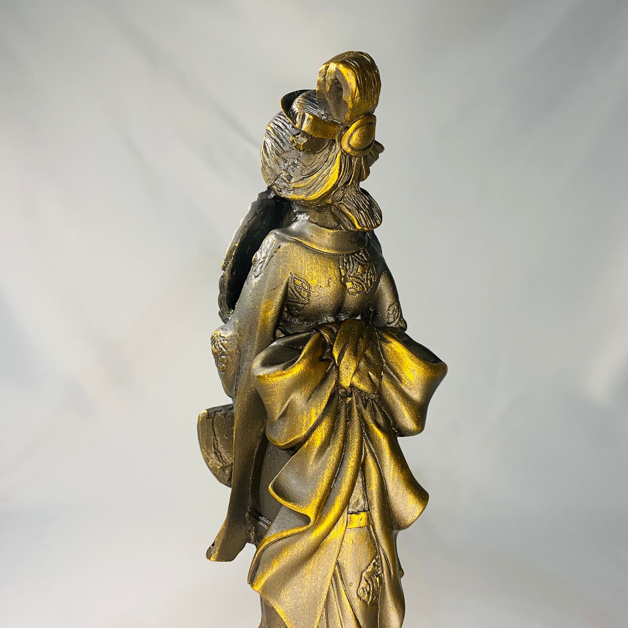 Japanese Geisha Sculpture Antique Asian Woman Statue Table Figurine for ...