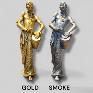 Vintage African Tribal Drummer Statue | Handmade Tribal Musician ...