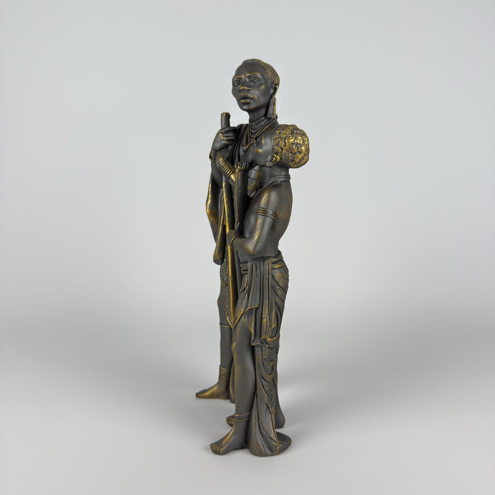 Angolia African Warriors Statue | Antique African Warriors Figurine ...
