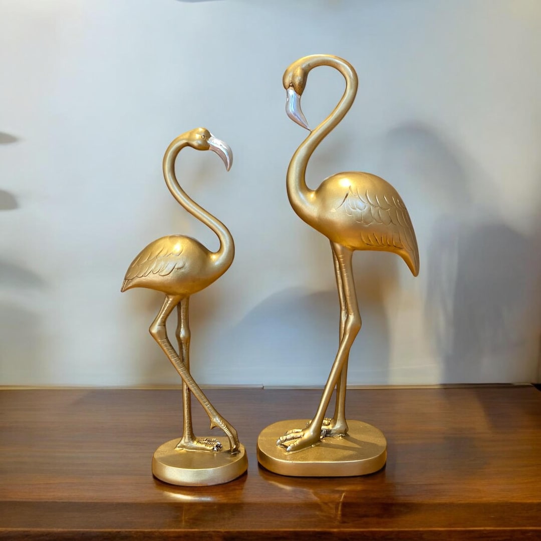 Decorative Flamingo Statue Set of 2 | Animal Sculpture for Table Showpiece | Indoor & Outdoor ...