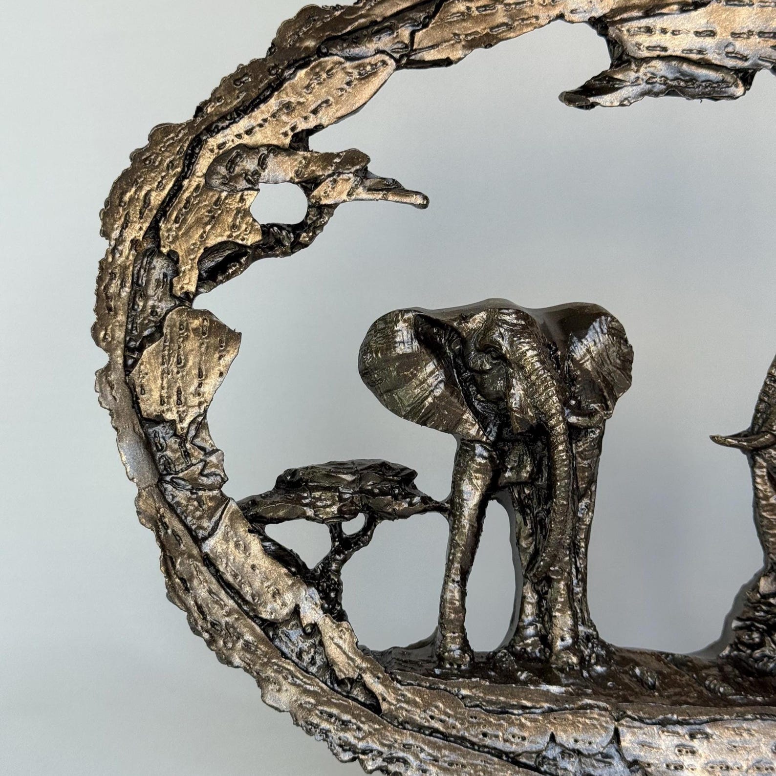 Unique African Elephant Family Statue | Decorative Elephant Figurine ...