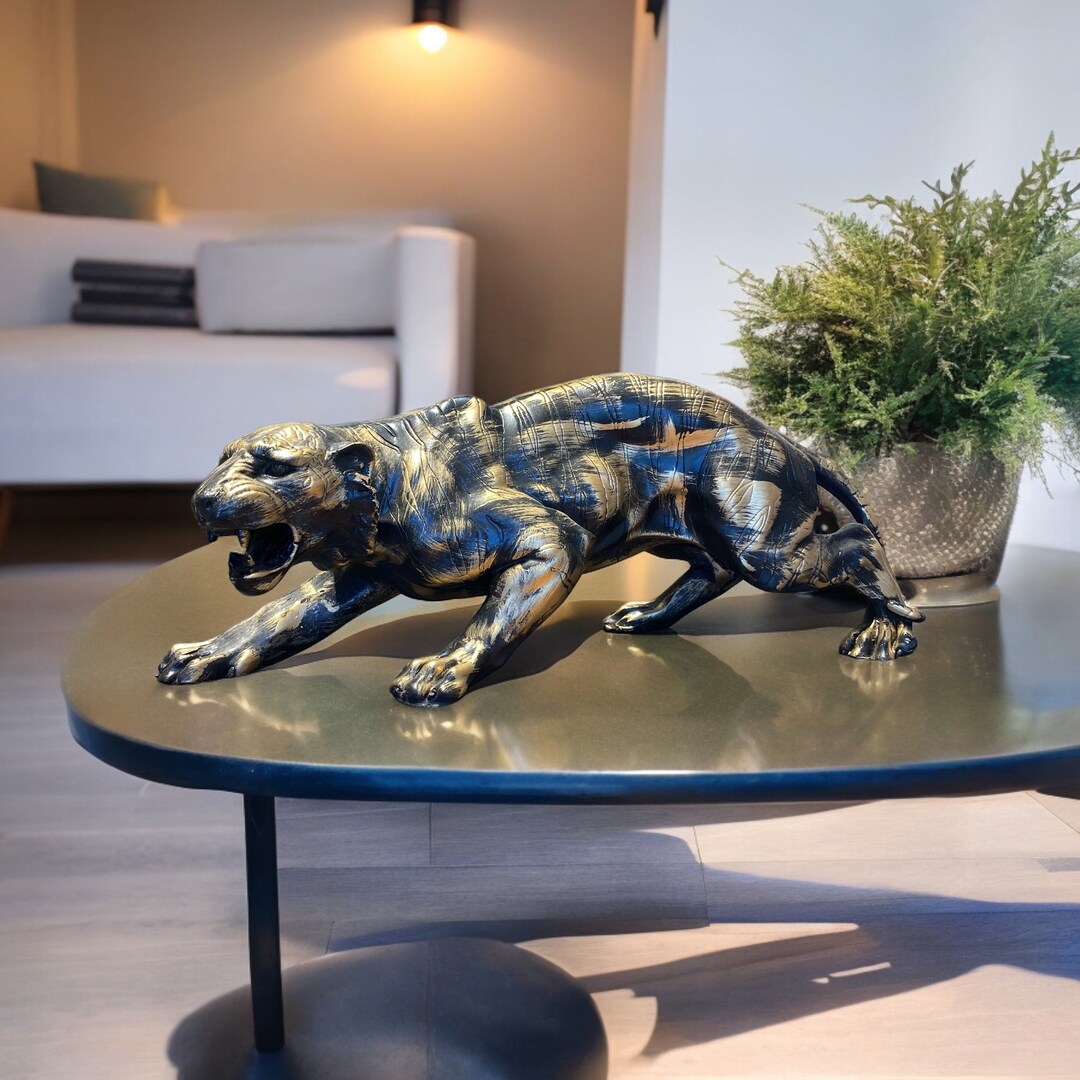 Decorative Roaring Tiger Statue, Sculpture | Animal Statue for Desk ...