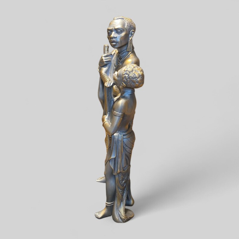 Angolia African Warriors Statue Antique African Warriors Figurine Desk ...