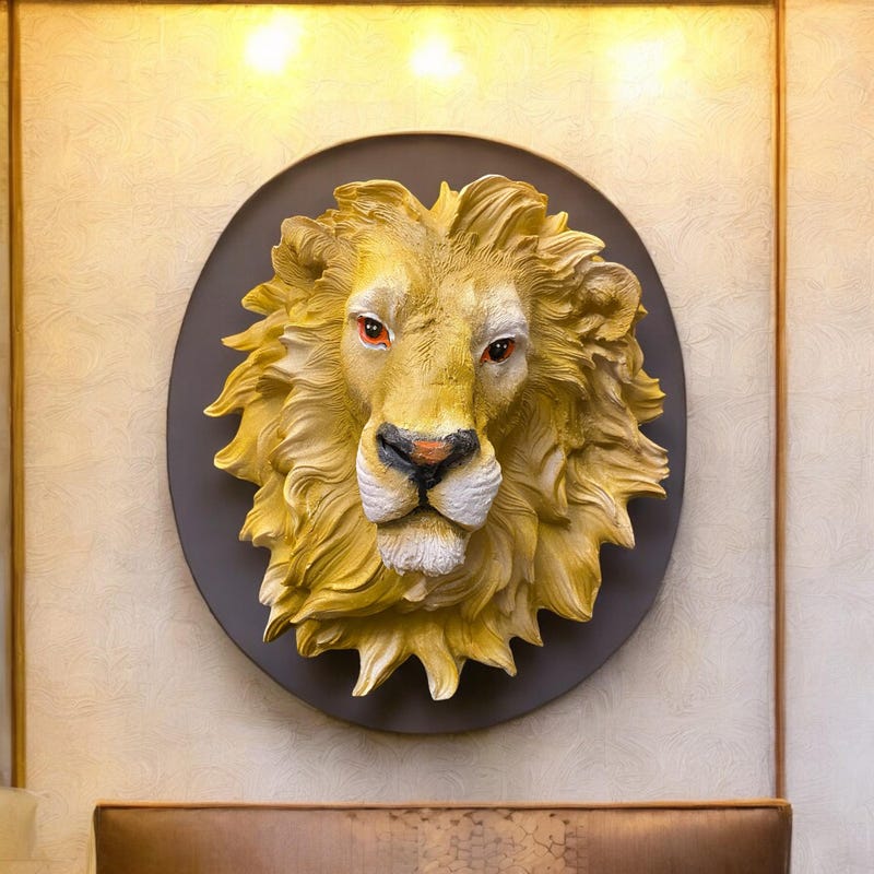 Lion Head Wall Decor - Etsy