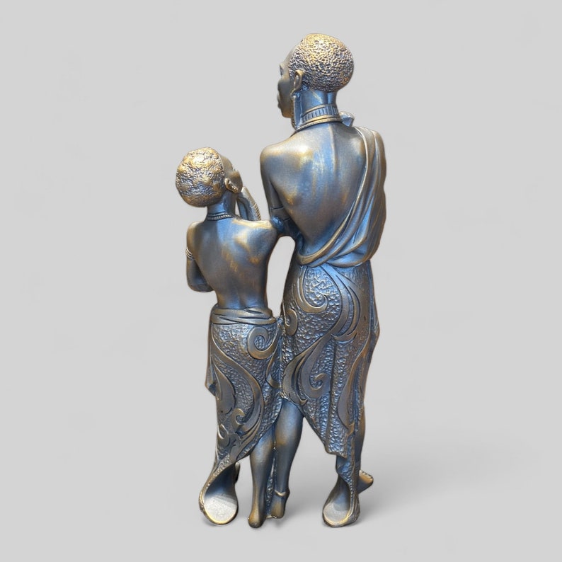 Angolia African Warriors Statue Antique African Warriors Figurine Desk ...