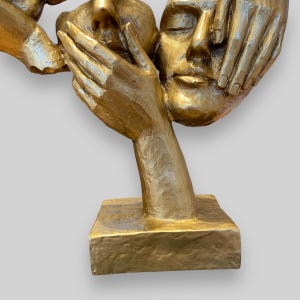 See No Evil Hear No Evil Speak No Evil Mask Figurine, Statue 3 Face ...