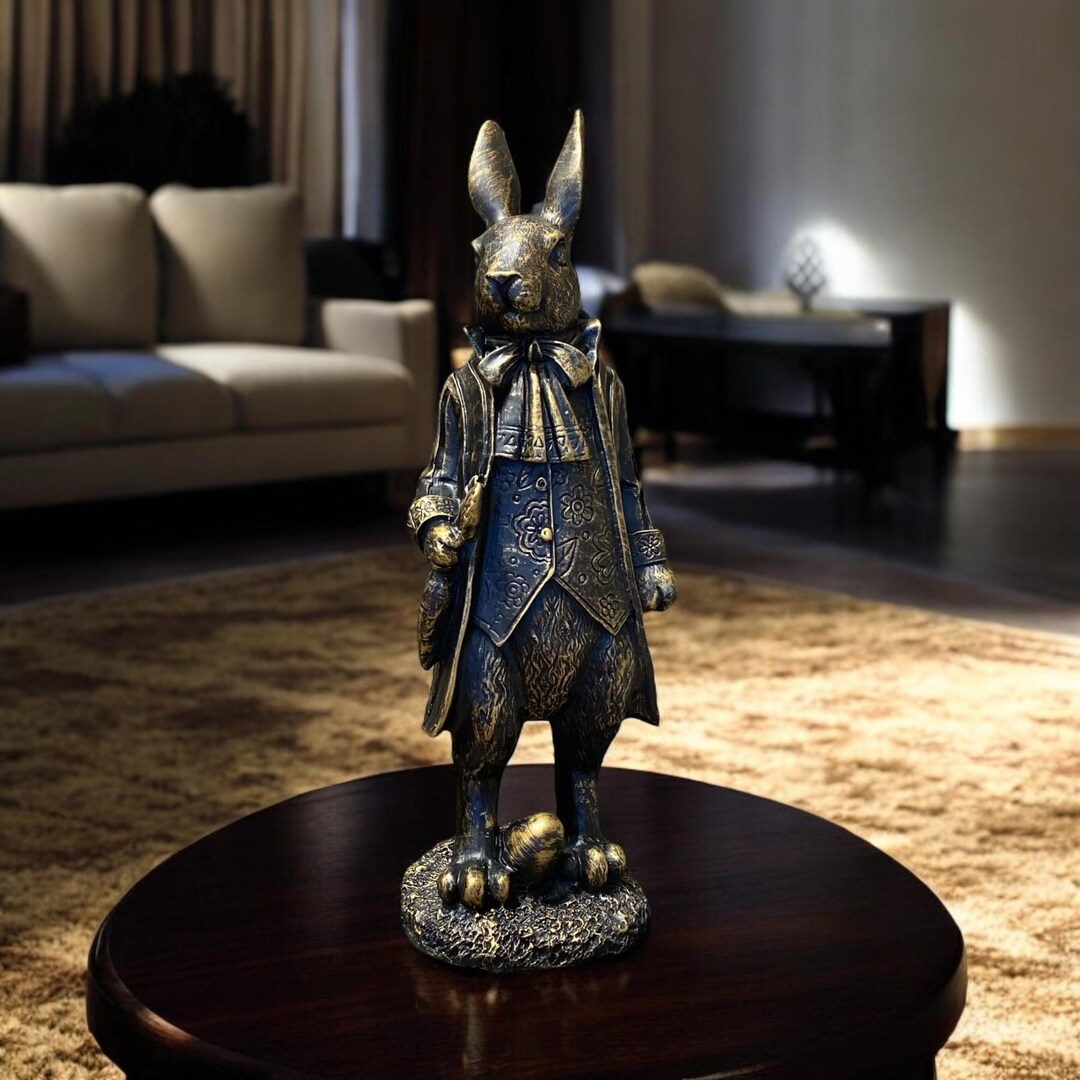 Male Easter Bunny Figurine | Rabbit Statue for Easter Season Decor ...