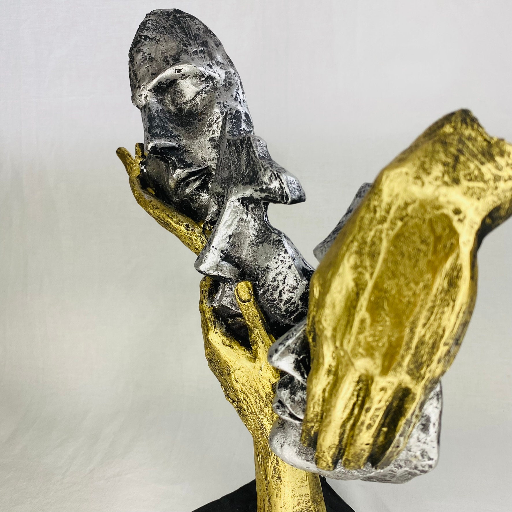 See No Evil Hear No Evil Speak No Evil Mask Sculpture, Figurine 3 Face ...