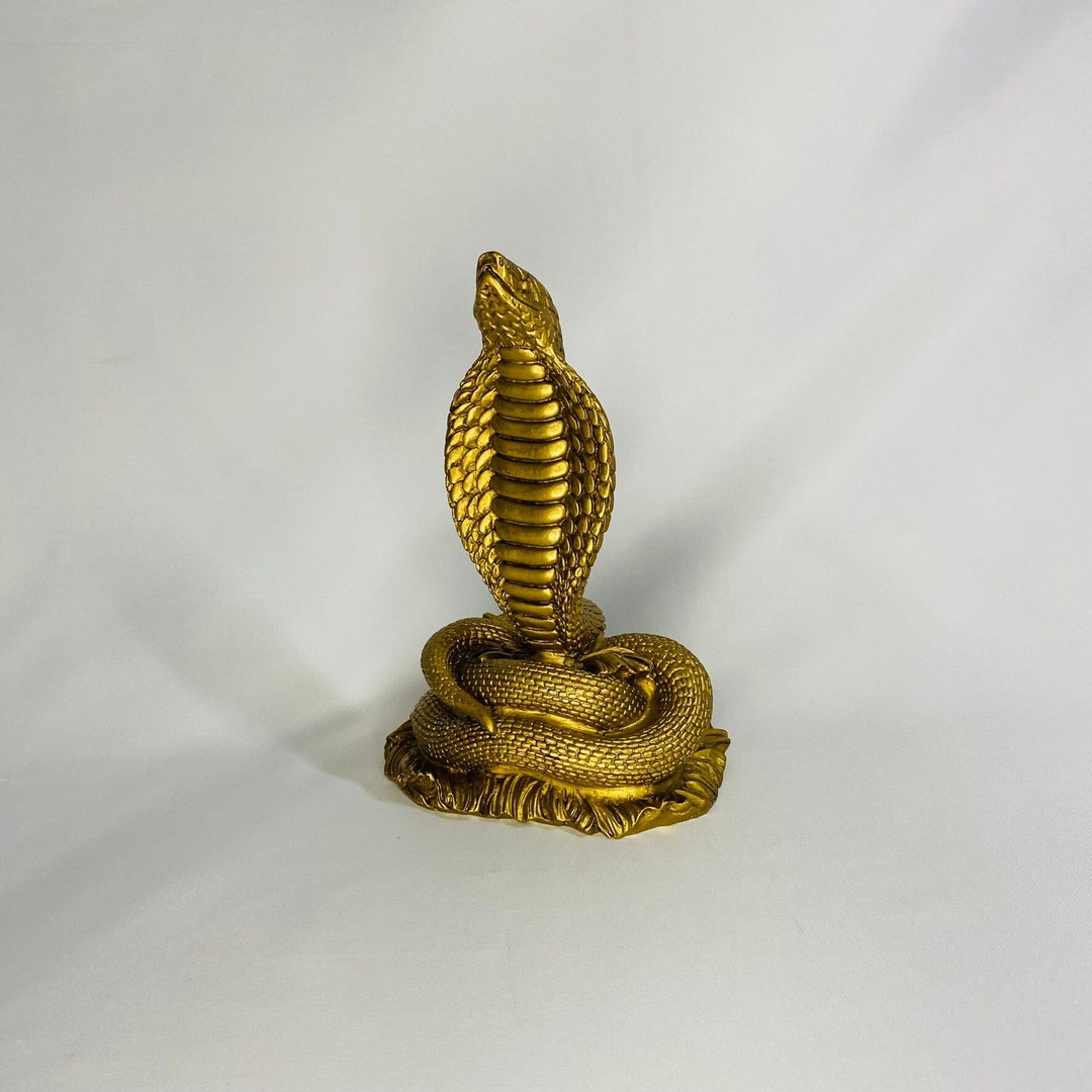 Antique Cobra Snake Sculpture, Statue Serpent Figurine for Home Decor ...