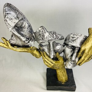 See No Evil Hear No Evil Speak No Evil Mask Figurine, Statue | 3 Face ...