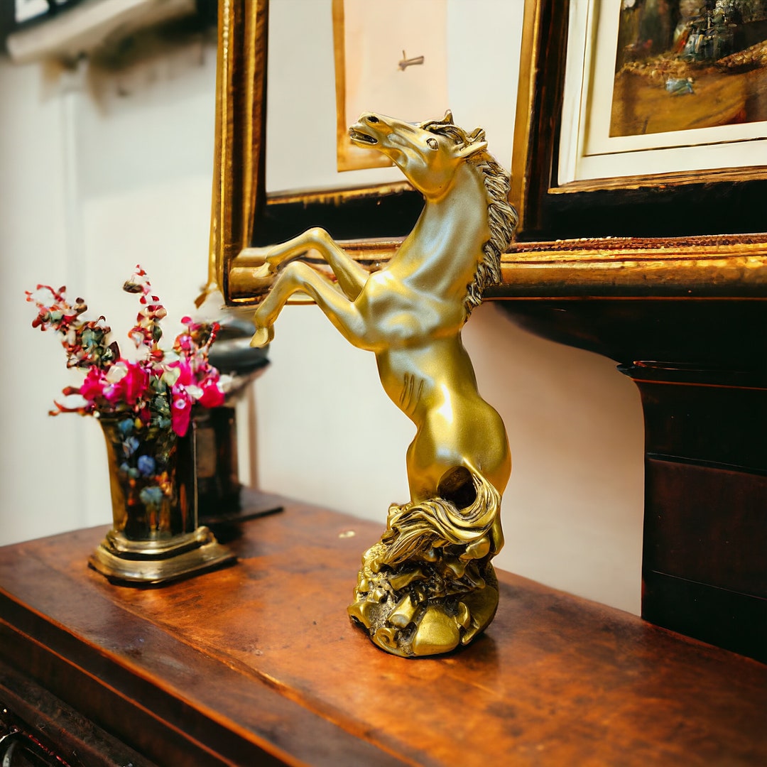 Realistic Prancing Horse Sculpture | Horse Statue for Table Showpiece ...
