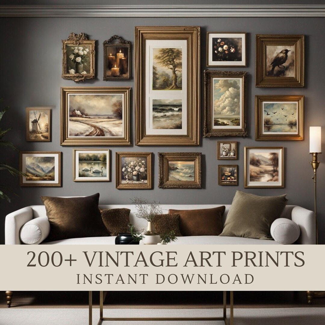 200+ Vintage Classic Digital Art Print Collection | Timeless Digital ...