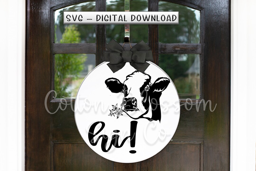 Cow Hi! | SVG Digital Download - Etsy