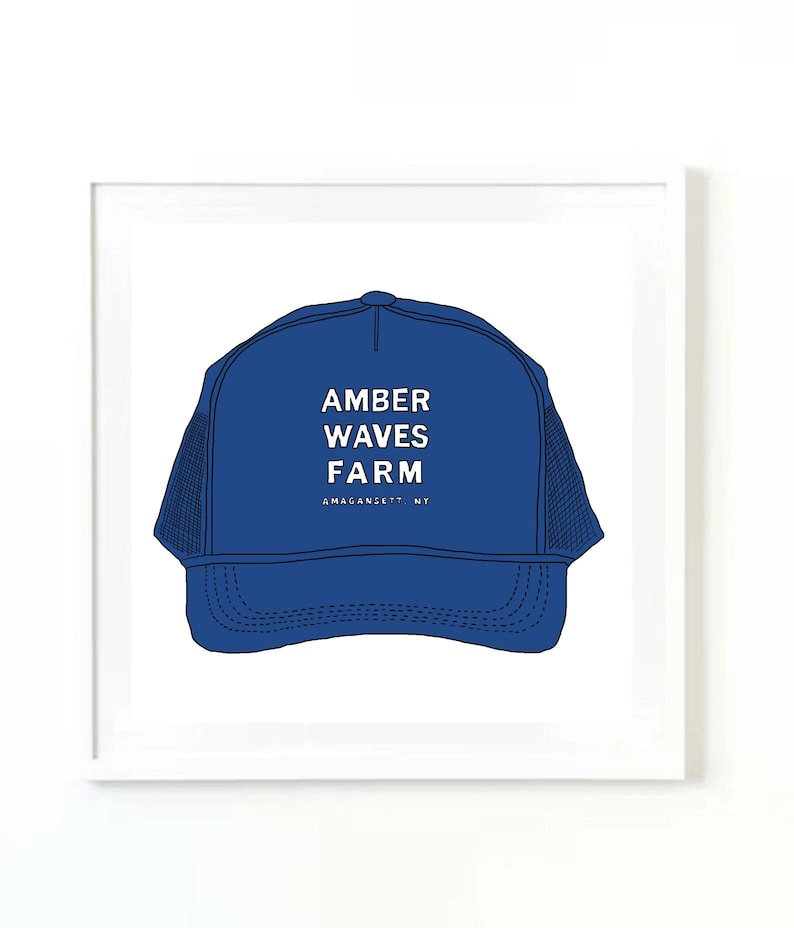 Amber Waves Farm Hat Print - Etsy