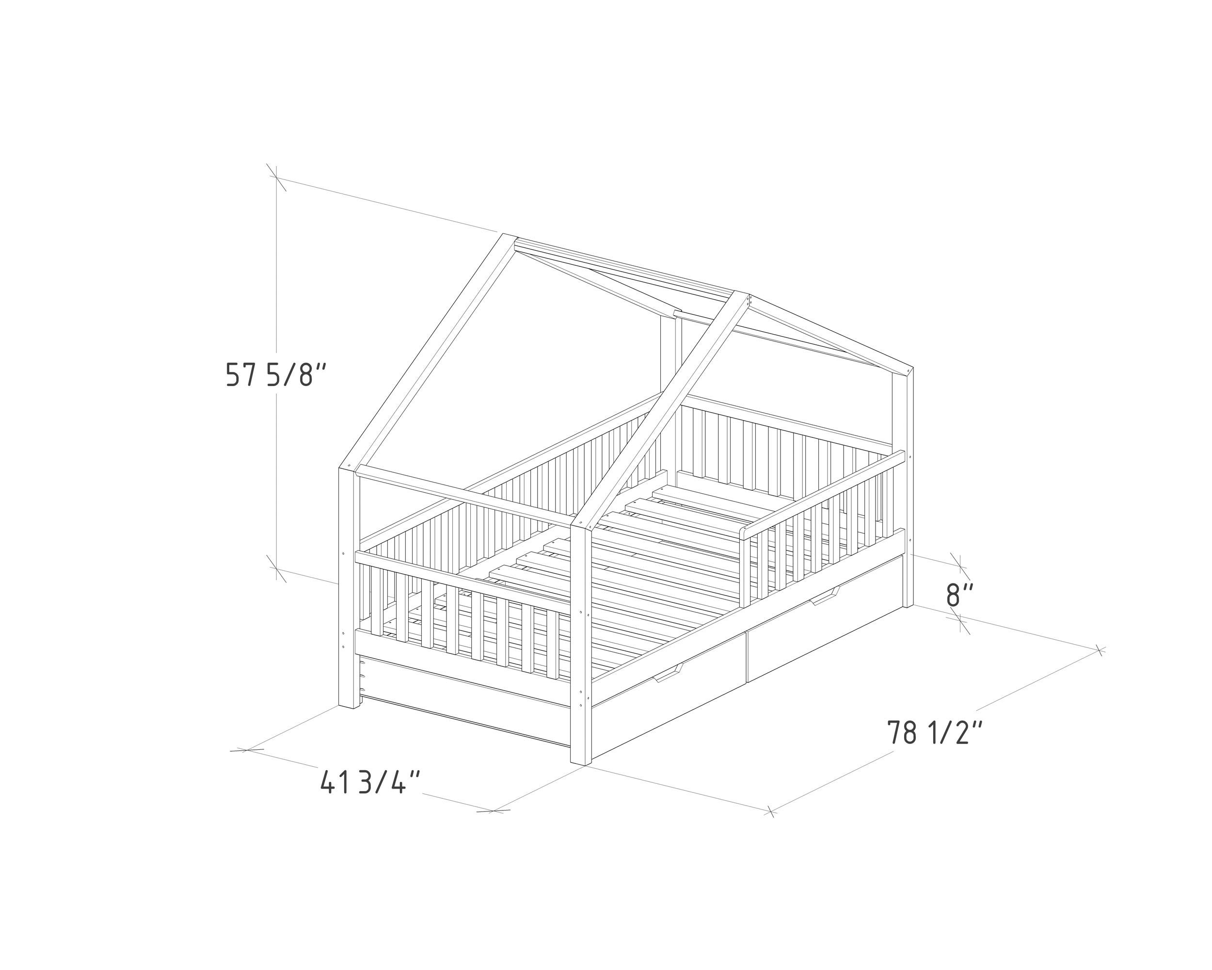 Twin Bed Plan With Storage PDF DIY | Etsy