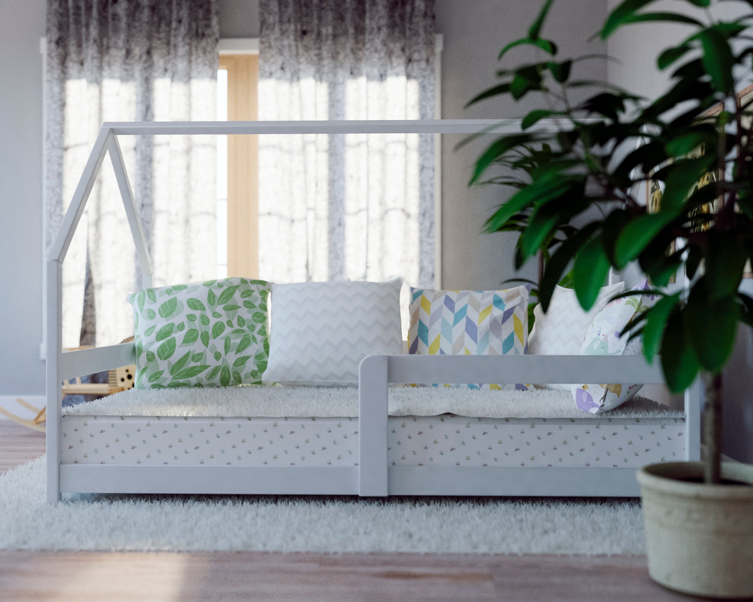 House Bed Plan Small Double Size PDF DIY - Etsy