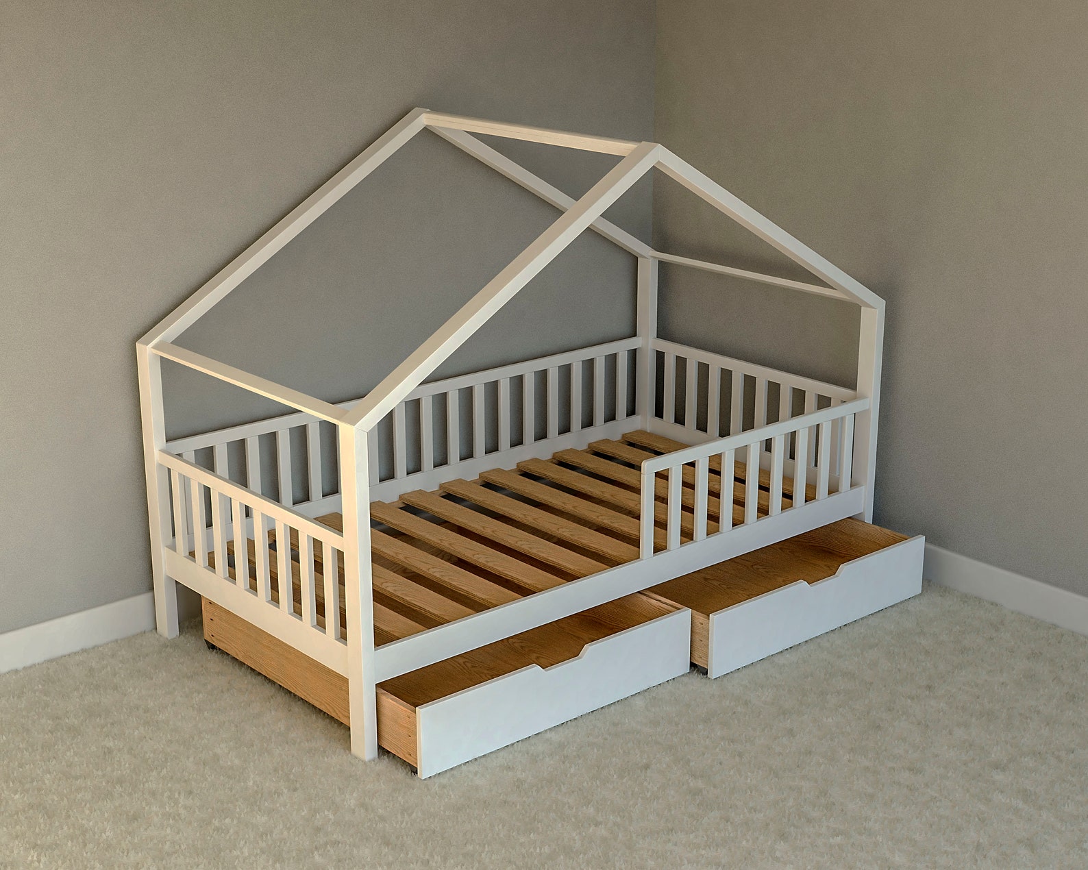 Twin Bed Plan With Storage PDF DIY - Etsy Canada