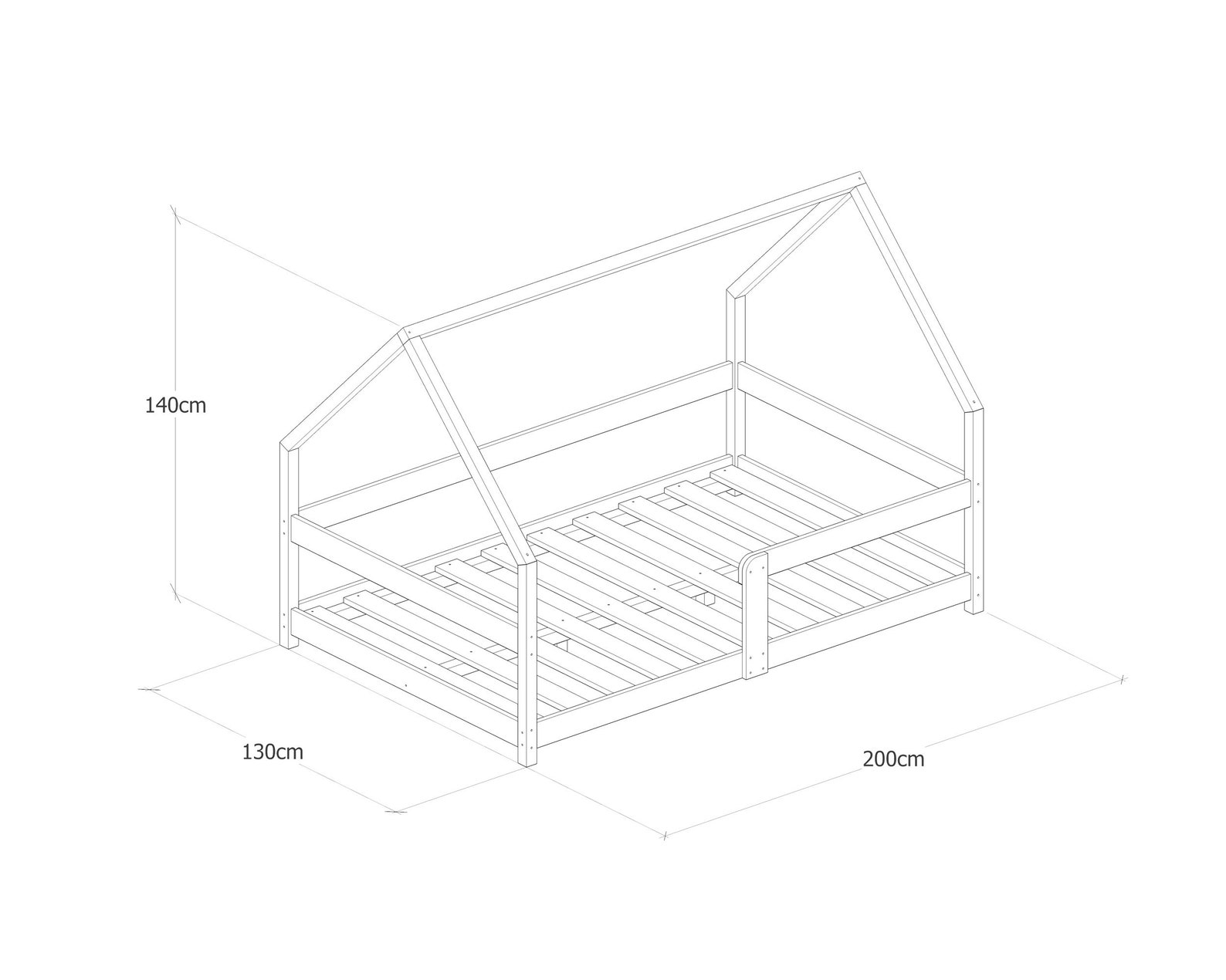 House Bed Plan Small Double Size PDF DIY - Etsy