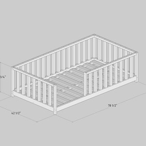 Montessori Floor Bed Plan, Twin Size, PDF, DIY - Etsy