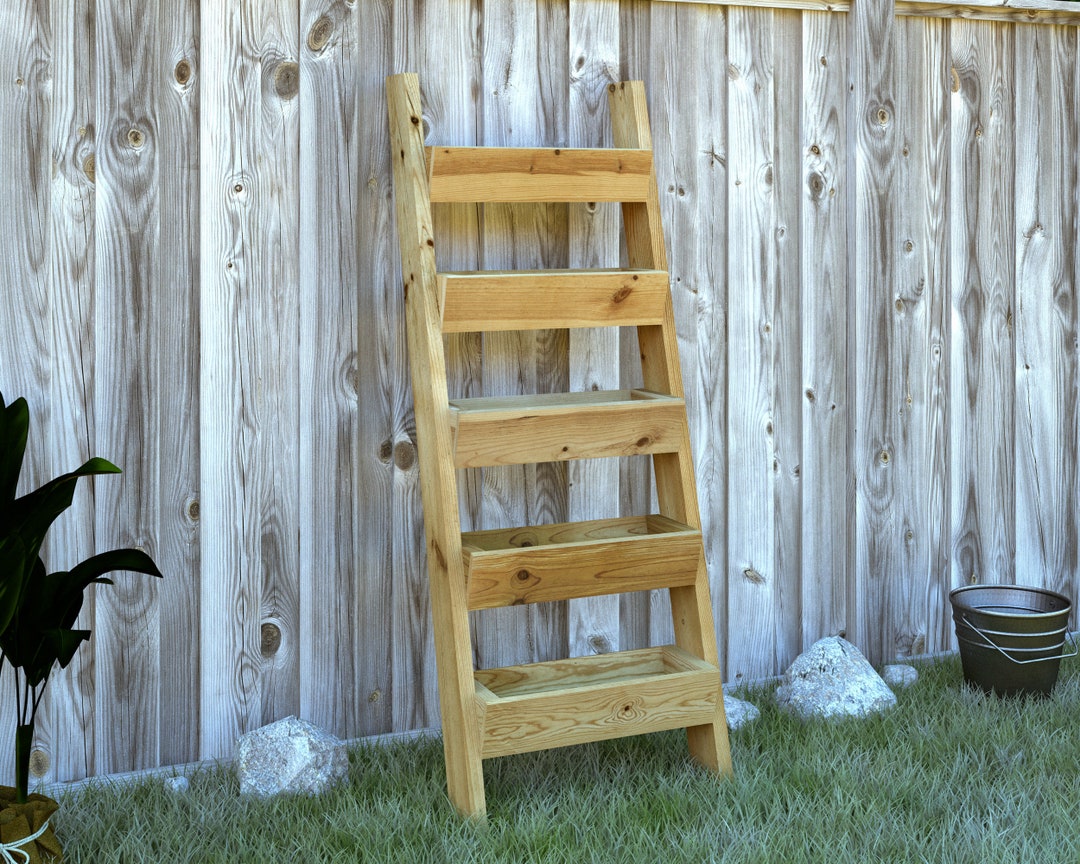 Vertical Tiered Ladder Garden Planter Plans, PDF, DIY - Etsy
