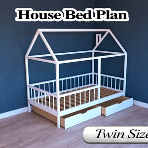House Bed Plan, PDF, DIY - Etsy