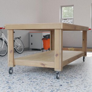 DIY Mobile Workbench Plans: Rolling Garage Workbench (PDF) - Etsy