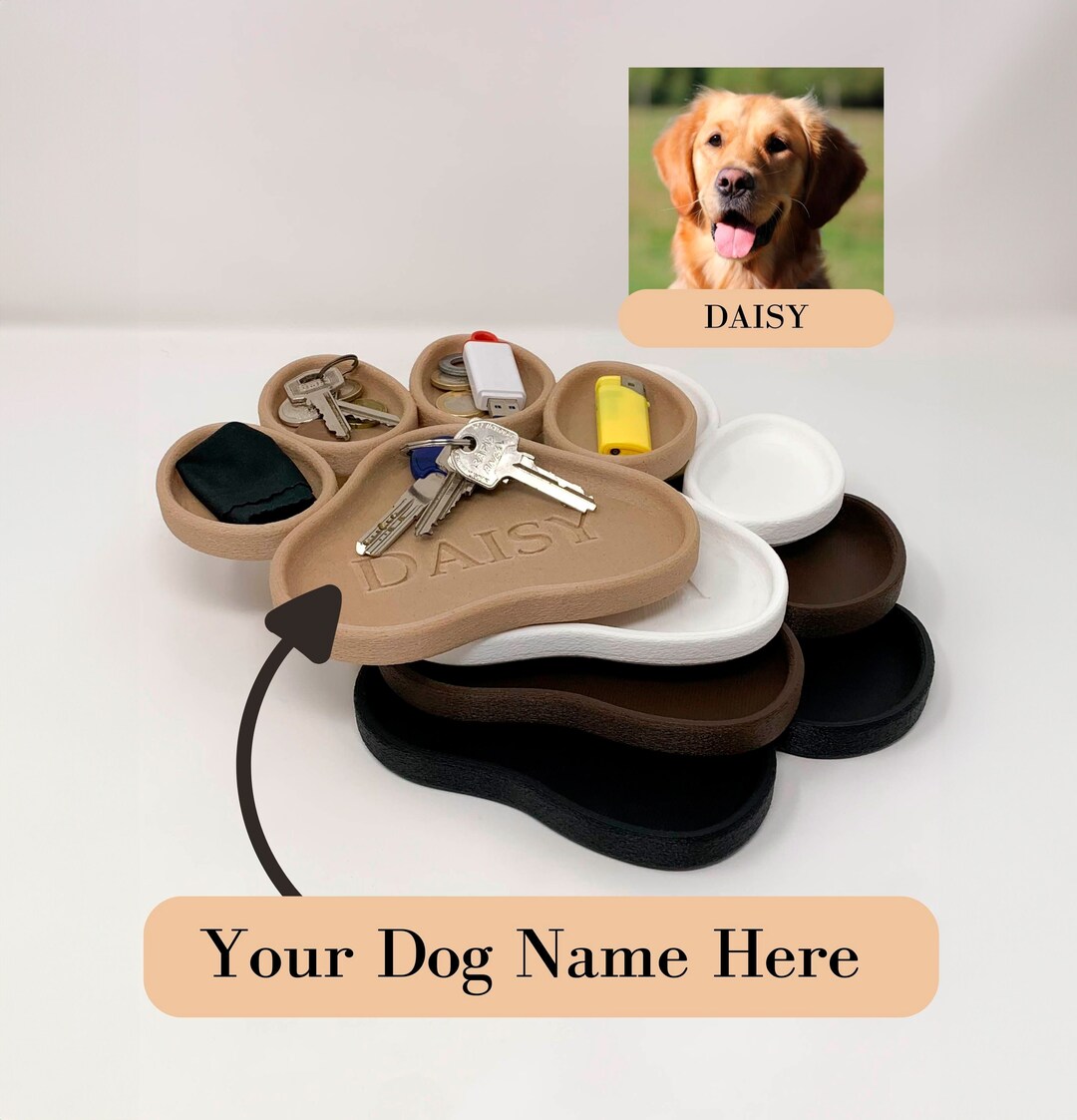 DOG PAW TRAY, Dog Tray for Dog Paw Tray for Keys and More Small Tray ...