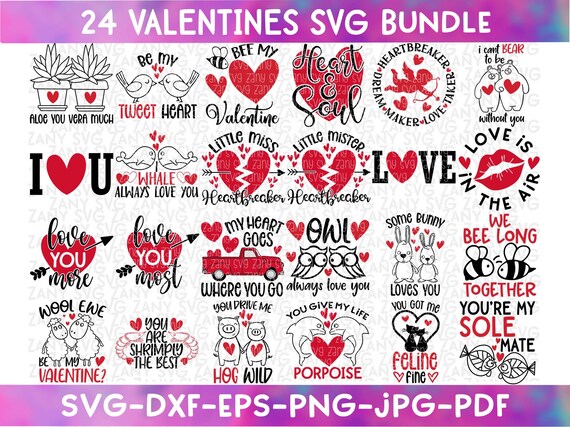 Valentine Svg Bundle Valentine Svg Files for Cricut Valentine | Etsy