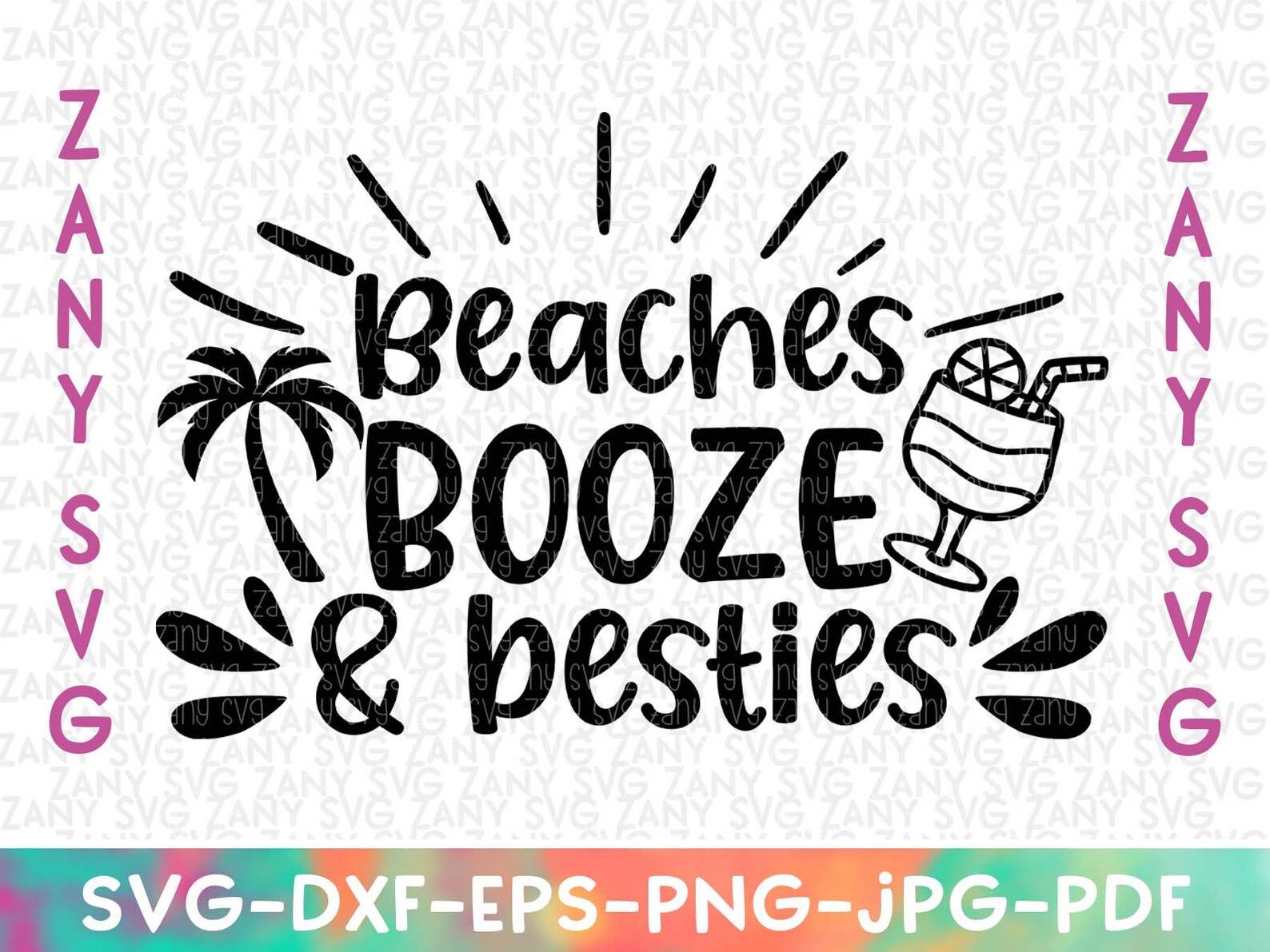 Beaches Booze and Besties Svg Files for Cricut Girls Trip Besties Shirt ...