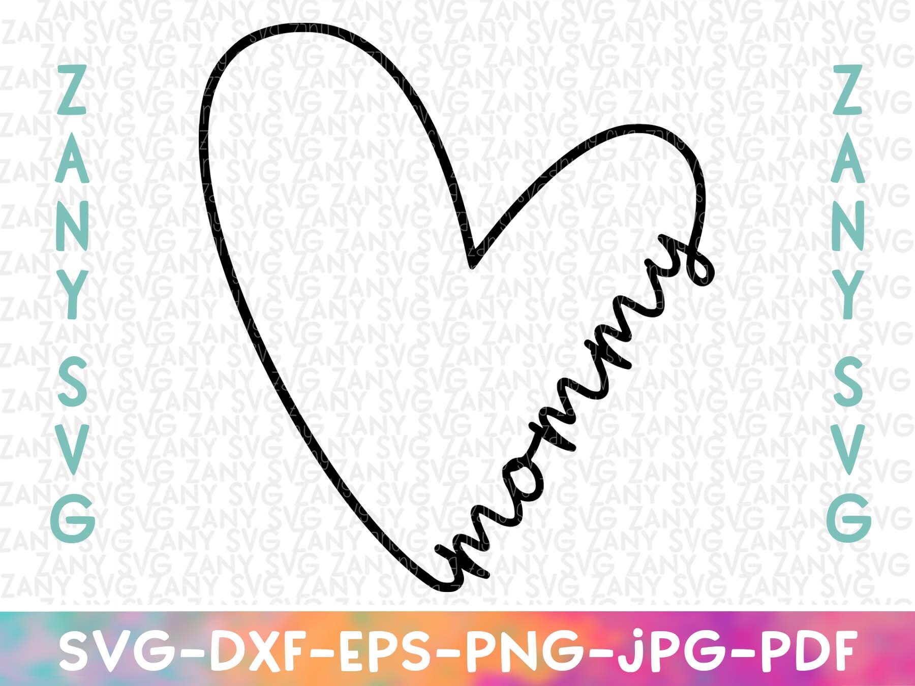 Heart Mommy Svg Files for Cricut Mothers Day Svg Valentines - Etsy