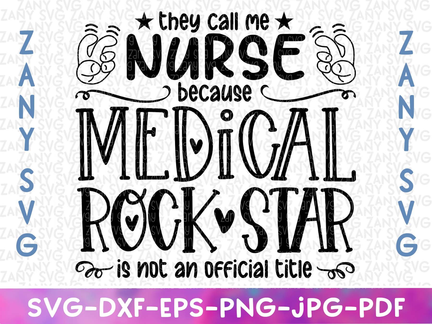 Funny Nurse Svg Files for Cricut One Rock Star Nurse Graduation Funny ...