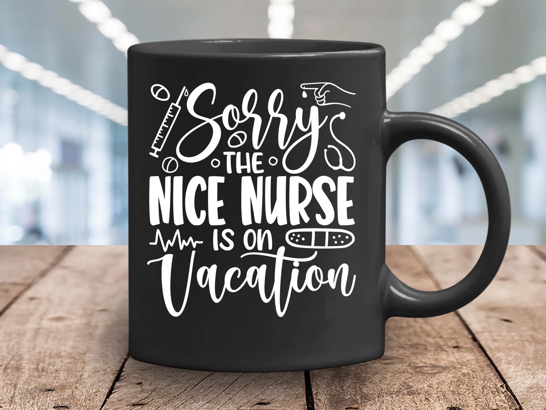 Sorry the Nice Nurse is on Vacation Funny Nurse Svg Files for - Etsy