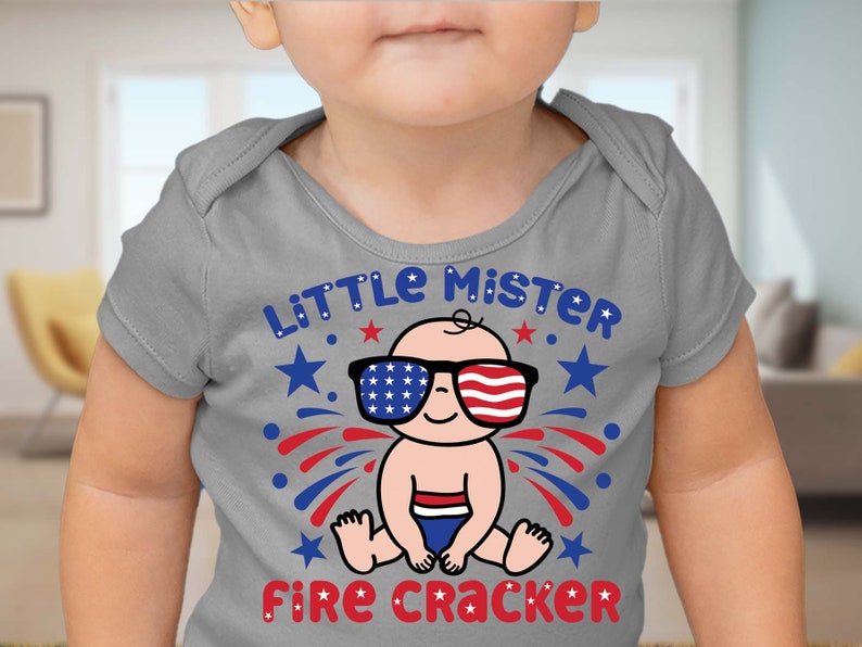 Little Mister Firecracker Svg File for Cricut Fourth of July - Etsy
