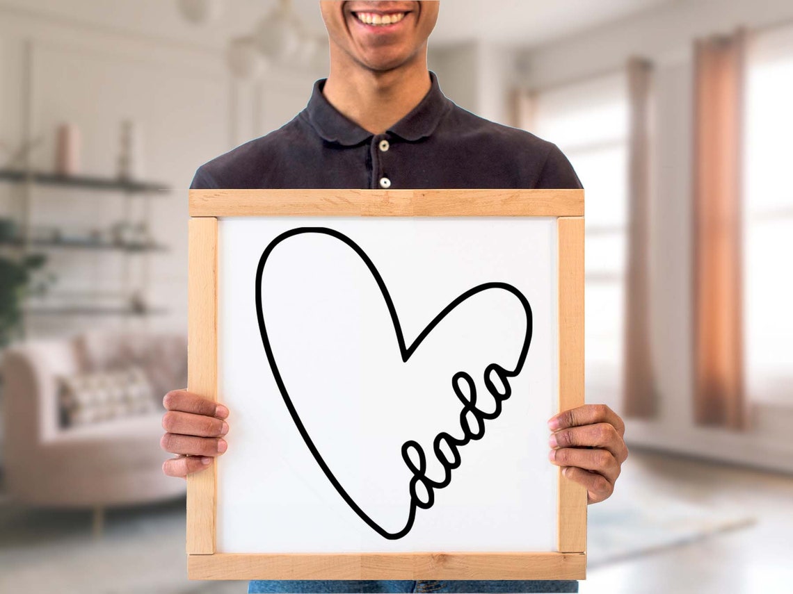 I Heart Dada Svg File for Cricut I Love Daddy Svg Matching Family Shirt ...