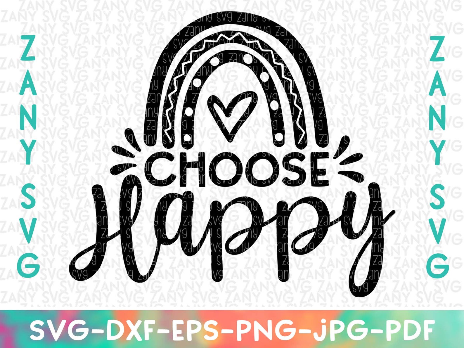 Choose Happy Svg Positive Svg File for Cricut Inspirational - Etsy