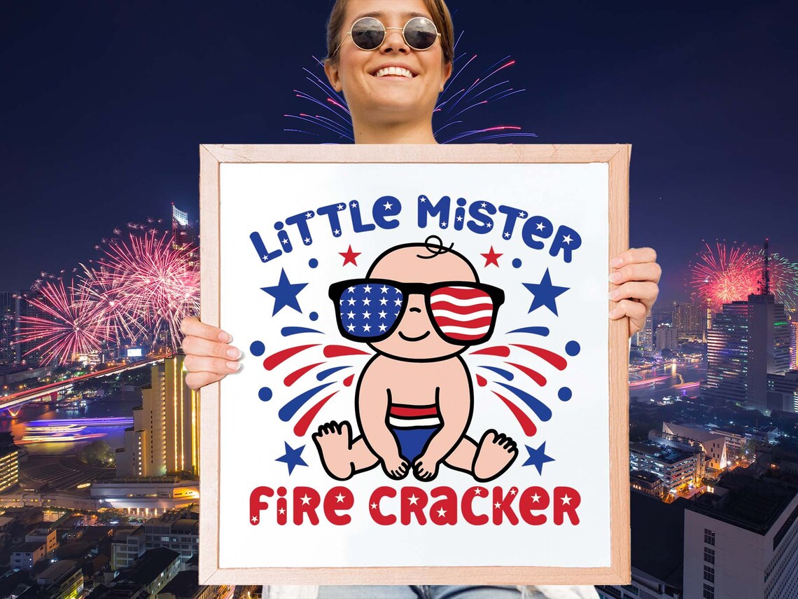 Little Mister Firecracker Svg File for Cricut Fourth of July - Etsy