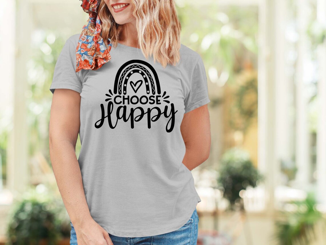 Choose Happy Svg Positive Svg File for Cricut Inspirational - Etsy