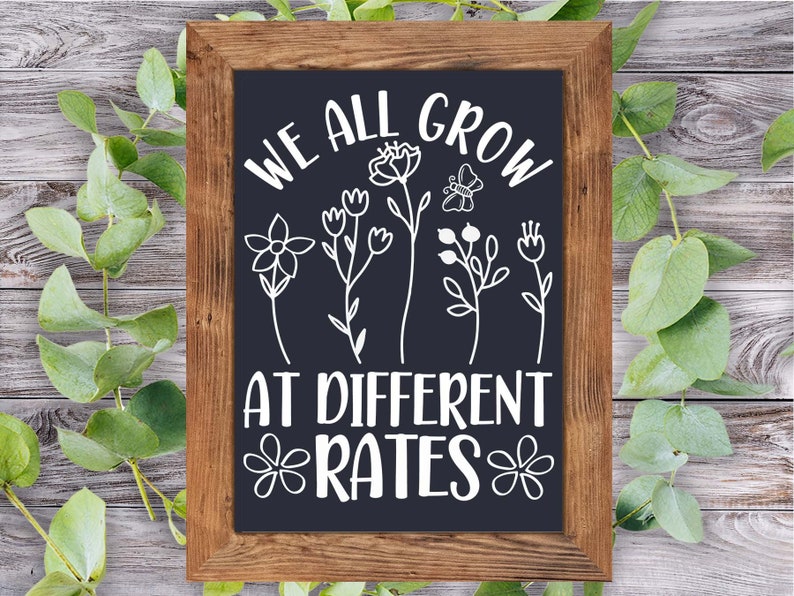 We All Grow at Different Rates Svg Elementary Teacher Svg - Etsy