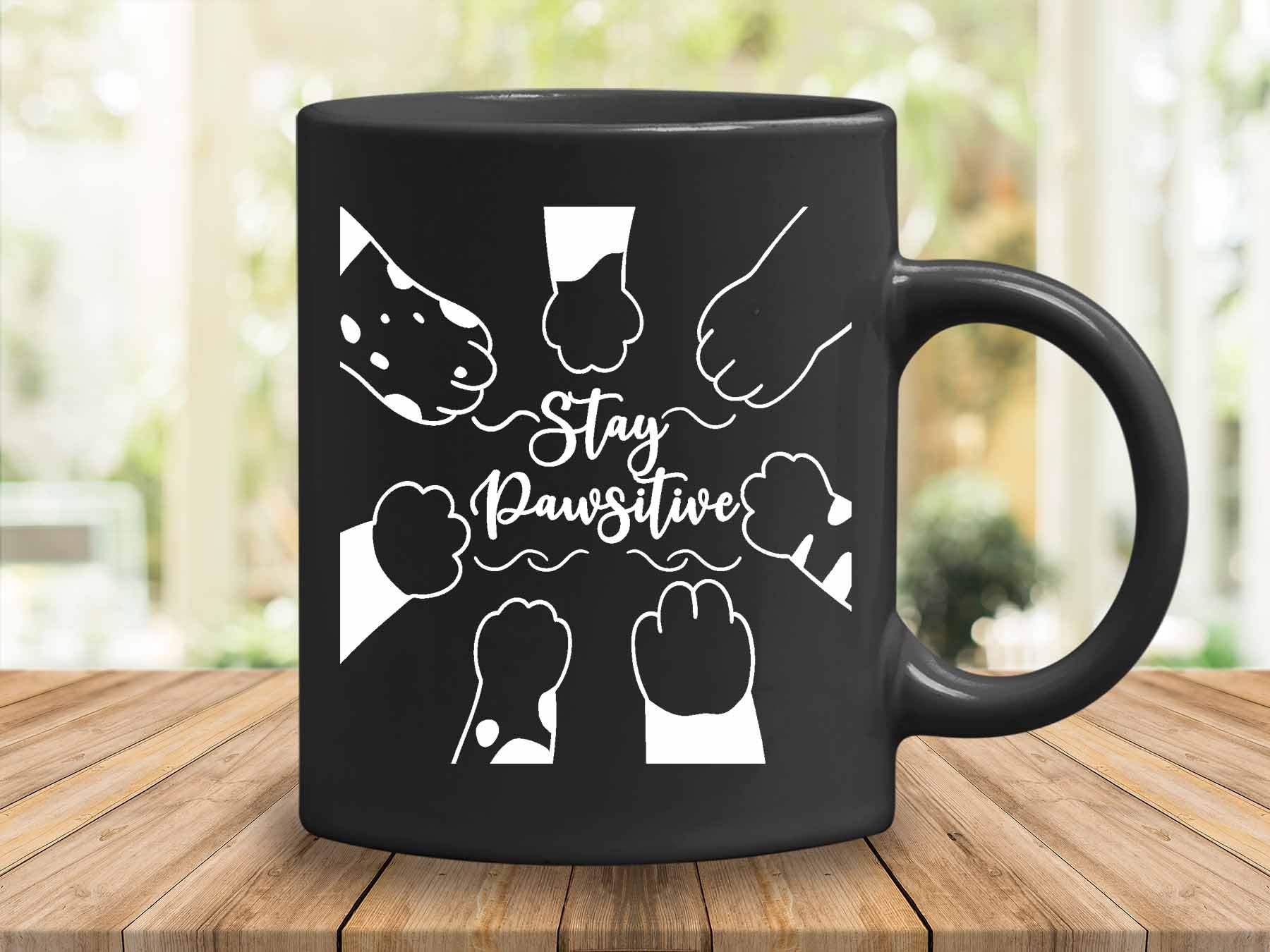 Stay Pawsitive Svg Files for Cricut Stay Pawsitive Png Cat - Etsy