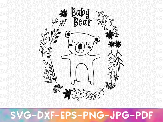 Baby Bear Svg for Cricut Cut File for Silhouette Baby Svg | Etsy