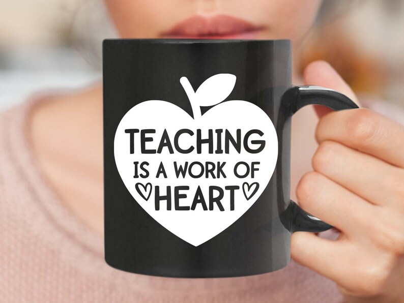 Teaching is a Work of Heart Teacher Apple Svg Teacher Gift - Etsy