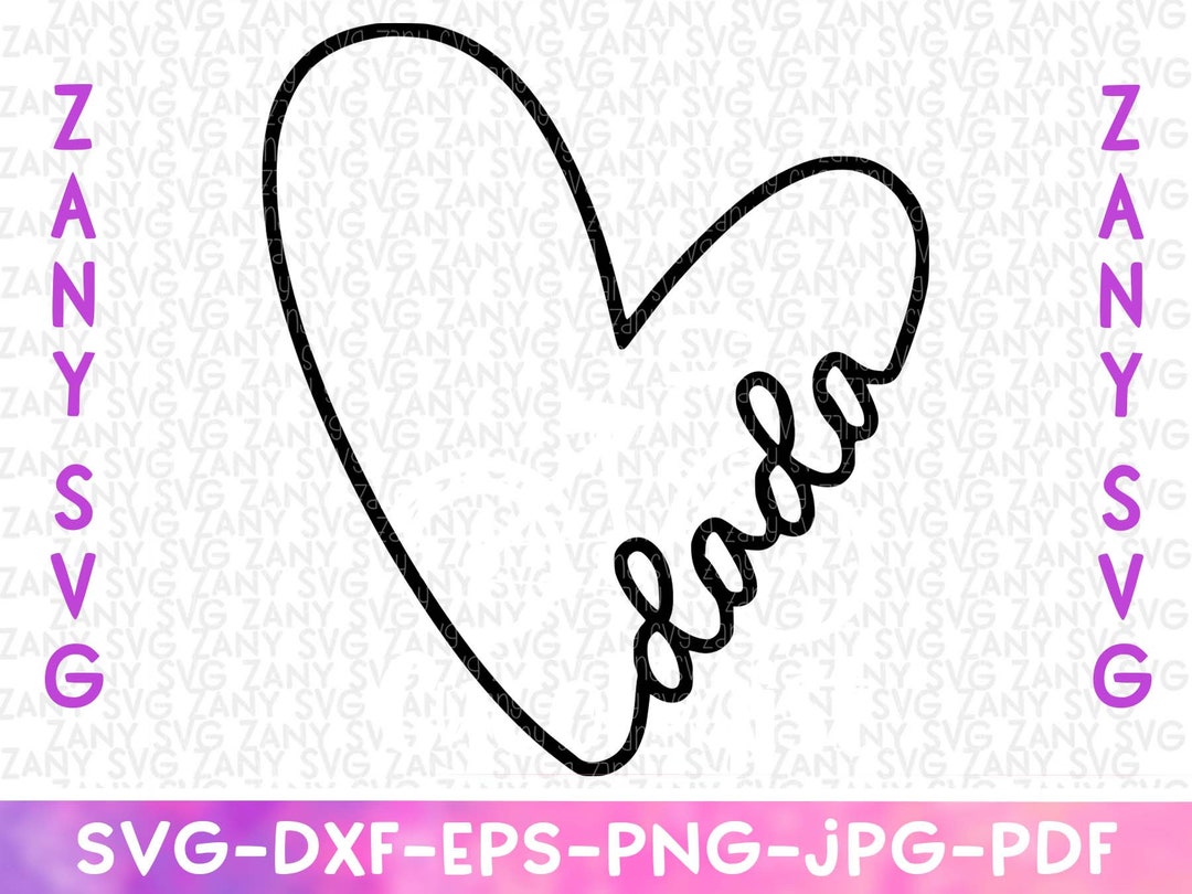 I Heart Dada Svg File for Cricut I Love Daddy Svg Matching Family Shirt ...