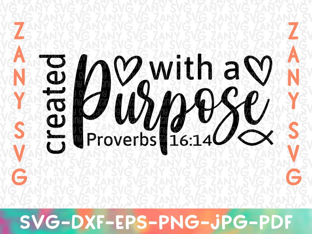 Created With A Purpose Svg Files for Cricut Christian Svg Self Love Svg ...