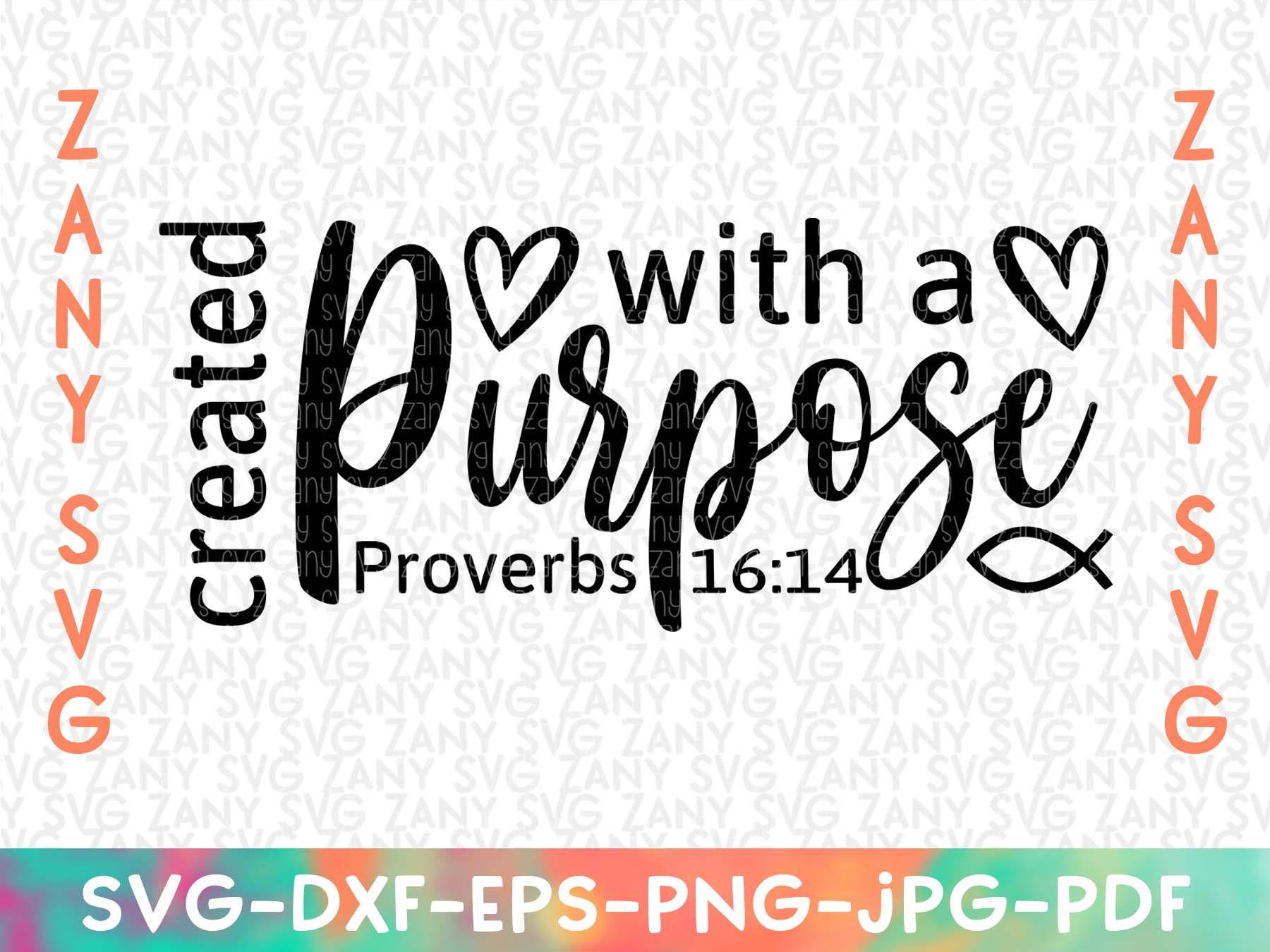 Created With A Purpose Svg Files for Cricut Christian Svg Self - Etsy