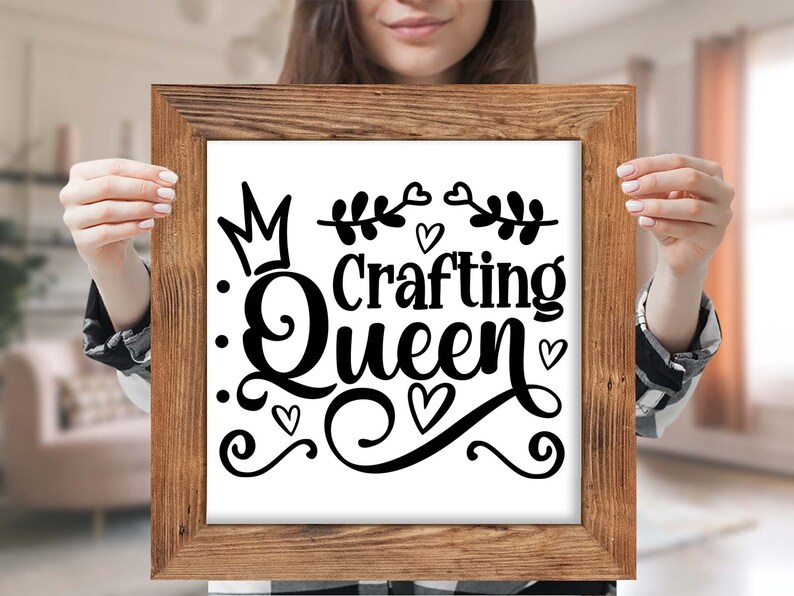 Crafting Queen Svg Crafter Svg Files for Cricut Crafter Png | Etsy