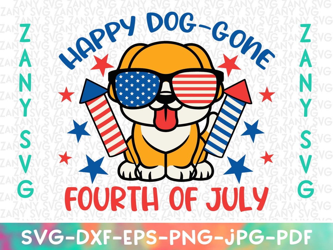 4th of July Dog Svg File for Cricut American Flag Dog Patriotic Dog Svg ...