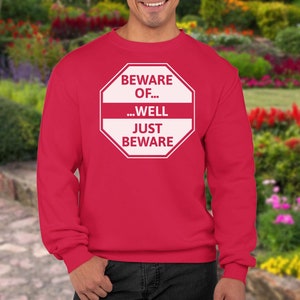 Just Beware Funny Warning Sign Svg Funny Porch Sign Svg Funny Office ...